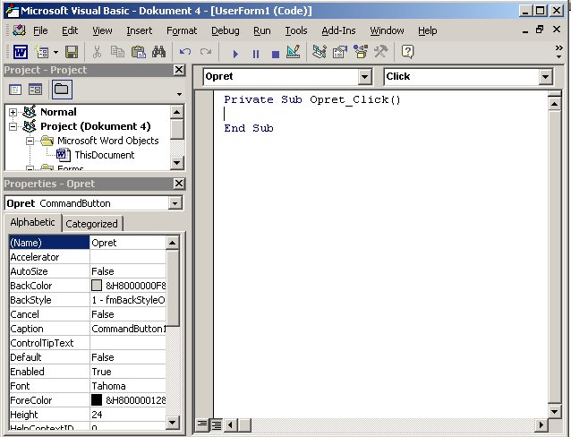 Word Vba Kursus Vba Userforms Vba Kode